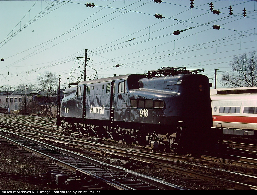 Amtrak GG-1 #918 at New Haven in 1976